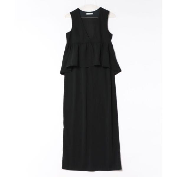 ZOZO問い合わせ番号:110875459ショップ:natural couture，ナチュラルクチュールブランド:natural couture，ナチュラルクチュール商品名:「ZOZO限定」カットジョーゼットペプラムジャンスカカテゴリ:ワン...