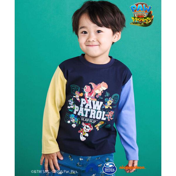 ZOZO問い合わせ番号:110951345ショップ:BEBE ONLINE STORE，ベベ オンラインストアブランド:SLAP SLIP，スラップスリップ商品名:「パウ・パトロール×SLAPSLIP」無地＆袖切り替えプリント長袖Tシャツ(...
