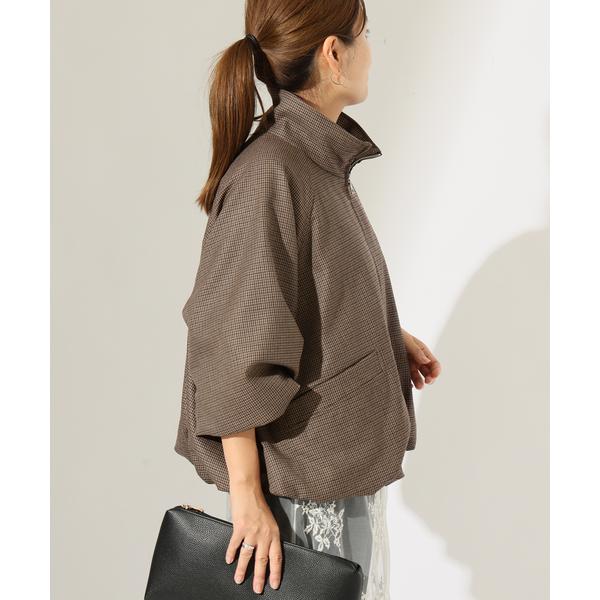 ZOZO問い合わせ番号:110952449ショップ:JOURNAL STANDARD，ジャーナルスタンダードブランド:JOURNAL STANDARD，ジャーナルスタンダード商品名:無地チェック ハイネック バルーンブルゾンカテゴリ:ジャケ...