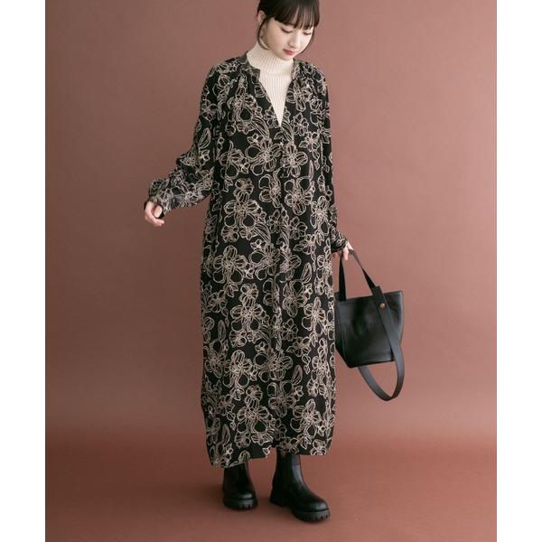ZOZO問い合わせ番号:110952932ショップ:ITEMS URBAN RESEARCH，アイテムズ アーバンリサーチブランド:ITEMS URBANRESEARCH，アイテムズ アーバンリサーチ商品名:アートフラワープリントワンピース...