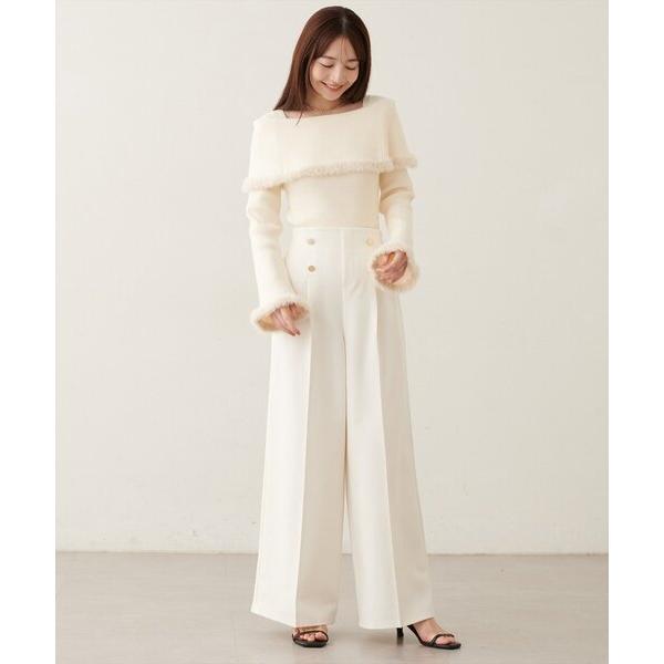 『タイムセール実施中』ZOZO問い合わせ番号:110954407ショップ:natural couture，ナチュラルクチュールブランド:natural couture，ナチュラルクチュール商品名:ウエスト釦ワイドパンツカテゴリ:パンツ&gt...