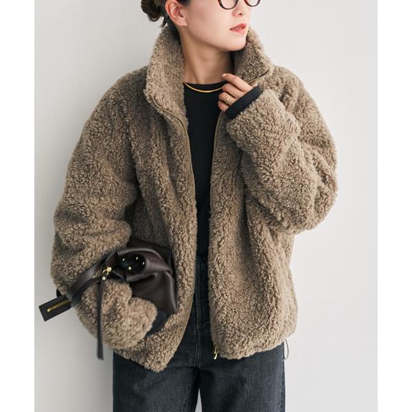 ZOZO問い合わせ番号:110954596ショップ:Spick &amp; Span，スピック アンド スパンブランド:Spick &amp; Span，スピックアンドスパン商品名:スタンドZIPボアブルゾンカテゴリ:ジャケット/アウター&...