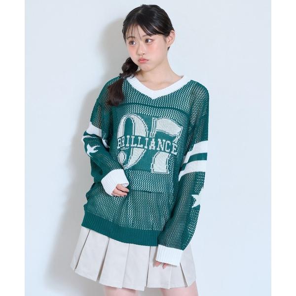 ZOZO問い合わせ番号:110990198ショップ:NARUMIYA ONLINE，ナルミヤ オンラインブランド:LOVETOXIC，ラブトキシック商品名:「LTXC/洗える」吸水速乾インナーつきメッシュニットカテゴリ:トップス>ニッ...