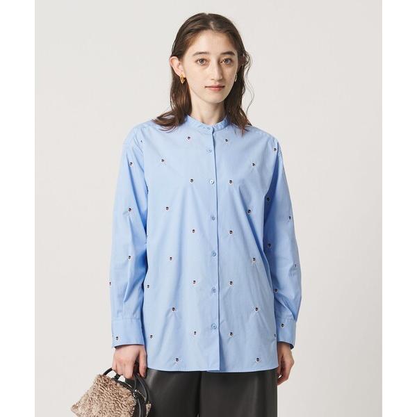 ZOZO問い合わせ番号:110990490ショップ:UNITED ARROWS，ユナイテッドアローズブランド:UNITED ARROWS，ユナイテッドアローズ商品名:エンブロイダリーフラワー バンドカラー シャツ 26FWカテゴリ:トップス...