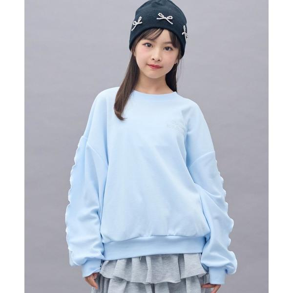 ZOZO問い合わせ番号:111069637ショップ:cross marche，クロスマルシェブランド:BISKEE，ビスキー商品名:メロウ袖ラインストーン＆バックプリントトレーナーカテゴリ:トップス>スウェットブランド品番:20215...