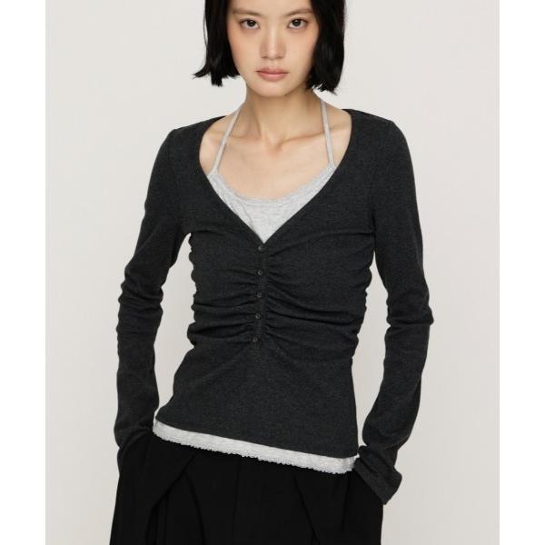 ZOZO問い合わせ番号:111072576ショップ:SLY，スライブランド:SLY，スライ商品名:「大人気アイテムがWEB限定で再入荷！」LAYERED LIKE CUT TOPS レイヤードライクカットトップス 秋服カテゴリ:トップス&g...