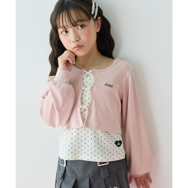 ZOZO問い合わせ番号:111073971ショップ:cross marche，クロスマルシェブランド:JENNI，ジェニィ，cross marche，クロスマルシェ商品名:リブカーデ＋ドットキャミカテゴリ:トップス>カーディガン/ボレ...