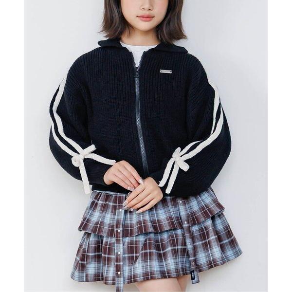 ZOZO問い合わせ番号:111151739ショップ:F.O.Online Store，エフオーオンラインストアブランド:algy，アルジー商品名:ラインりぼんニットカーデカテゴリ:トップス>カーディガン/ボレロブランド品番:G4040...