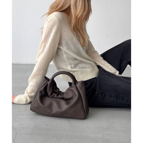ZOZO問い合わせ番号:111152493ショップ:CANAL JEAN，キャナルジーンブランド:CANAL JEAN，キャナルジーン，El mar，エルマール商品名:El mar　ギャザーハンドルスクエアバッグカテゴリ:バッグ>ハン...