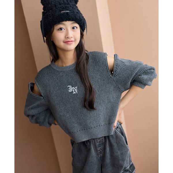 ZOZO問い合わせ番号:111153592ショップ:cross marche，クロスマルシェブランド:JENNI，ジェニィ，cross marche，クロスマルシェ商品名:肩ファスナープルオーバーニットカテゴリ:トップス>ニット/セー...