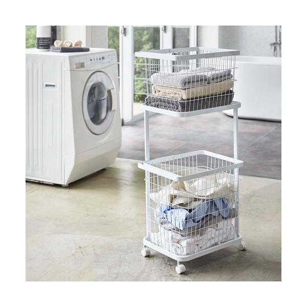 ※このアイテムは返品・交換対象外商品です。ZOZO問い合わせ番号:111155411ショップ:YAMAZAKI，ヤマザキブランド:tower，タワー商品名:ランドリーワゴン+バスケット タワーカテゴリ:インテリア>ランドリーグッズブラ...