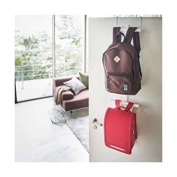 ZOZO問い合わせ番号:111155552ショップ:YAMAZAKI，ヤマザキブランド:tower，タワー商品名:ランドセル＆リュックハンガー2段 タワーカテゴリ:インテリア>収納グッズブランド品番:241901原産国:中国カラー:ホ...