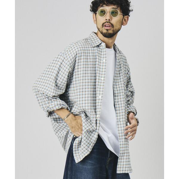 ZOZO問い合わせ番号:111193011ショップ:FREAK'S STORE，フリークスストアブランド:HINSON，ヒンソン，FREAK'S STORE，フリークスストア商品名:HINSON/ヒンソン 別注 フランネル レギュラーカラー...