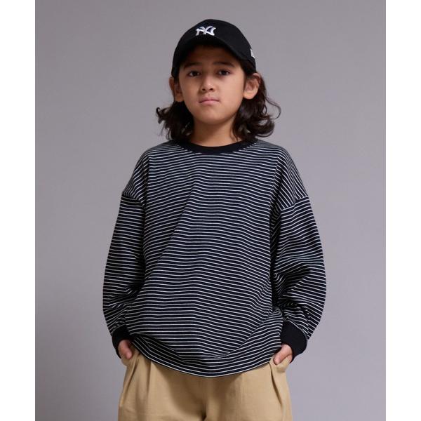 ZOZO問い合わせ番号:111193143ショップ:pairmanon，ペアマノンブランド:PAIRMANON STREET，ペアマノンストリート商品名:「90-160cm」「綿100%」ボーダー 長袖 Tシャツ「PAIRMANON STR...