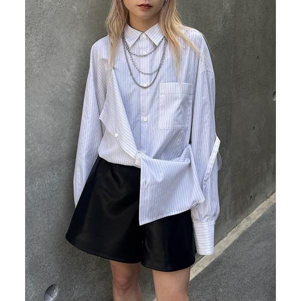 ZOZO問い合わせ番号:111195926ショップ:AMERI VINTAGE，アメリビンテージブランド:Ameri，アメリ商品名:「 ZOZOTOWN限定 」 STRIPE TRANSFORM OVER SHIRTカテゴリ:トップス&gt...