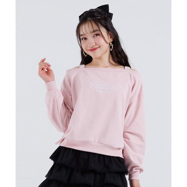 ZOZO問い合わせ番号:111196399ショップ:BABYDOLL，ベビードールブランド:PINKHUNT，ピンクハント商品名:PINKHUNT オフショルサイドギャザートレーナー 1968Kカテゴリ:トップス>スウェットブランド品...