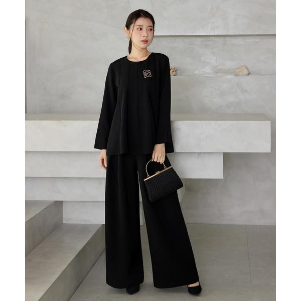 『タイムセール実施中』ZOZO問い合わせ番号:111196978ショップ:DRESS+，ドレス プラスブランド:DRESS PLUS，ドレスプラス，DRESS STAR，ドレス スター商品名:光沢なめらかピンタックチュニック×ワイドパンツフ...