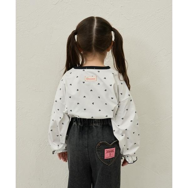 ZOZO問い合わせ番号:111197096ショップ:pairmanon，ペアマノンブランド:pairmanon，ペアマノン，coucou manon，ククゥ マノン商品名:「90-150cm」総柄ハートプリント 配色ロンTカテゴリ:トップス...