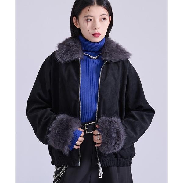 ZOZO問い合わせ番号:111198953ショップ:Ellno Loset，エルノロゼットブランド:Ellno Loset，エルノロゼット商品名:2wayファーブルゾンカテゴリ:ジャケット/アウター>ブルゾンブランド品番:104354...