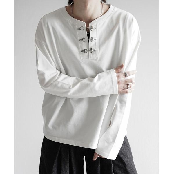 ZOZO問い合わせ番号:111272359ショップ:Art re A，アトリエブランド:ELLUV，エルブ商品名:「ELLUV/エルヴ」ファインコットン ファイヤーマンバックルヘンリーネックロンTカテゴリ:トップス>Tシャツ/カットソ...