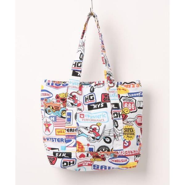 ZOZO問い合わせ番号:111311159ショップ:HYSTERIC MINI，ヒステリックミニブランド:HYSTERIC MINI，ヒステリックミニ商品名:MOTOR BABY総柄 横長トートバッグカテゴリ:ママ＆ベビー>マザーズバ...