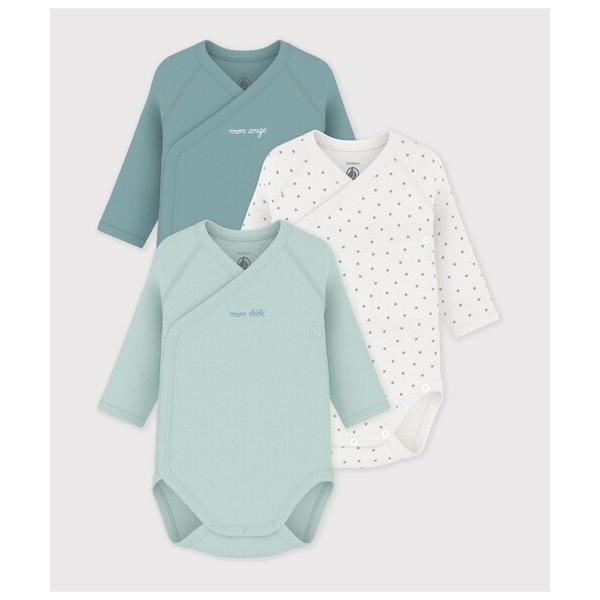 ※このアイテムは返品・交換対象外商品です。ZOZO問い合わせ番号:111351532ショップ:PETIT BATEAU，プチバトーブランド:PETIT BATEAU，プチバトー商品名:プリント長袖あわせボディ３枚組カテゴリ:ママ＆ベビー&g...