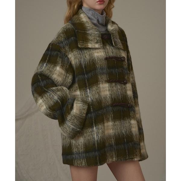 ZOZO問い合わせ番号:111354116ショップ:apres jour mignon，アプレジュールミニョンブランド:hazyl，ヘイジル商品名:check duffel coat / チェックダッフルコートカテゴリ:ジャケット/アウター...