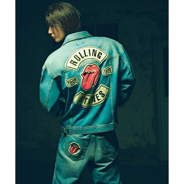 ZOZO問い合わせ番号:111354921ショップ:GUESS，ゲスブランド:Guess，ゲス商品名:GUESS JEANS X Rolling Stones Trucker Jacket デニムジャケット ローリングストーンズ ヒョンジン...