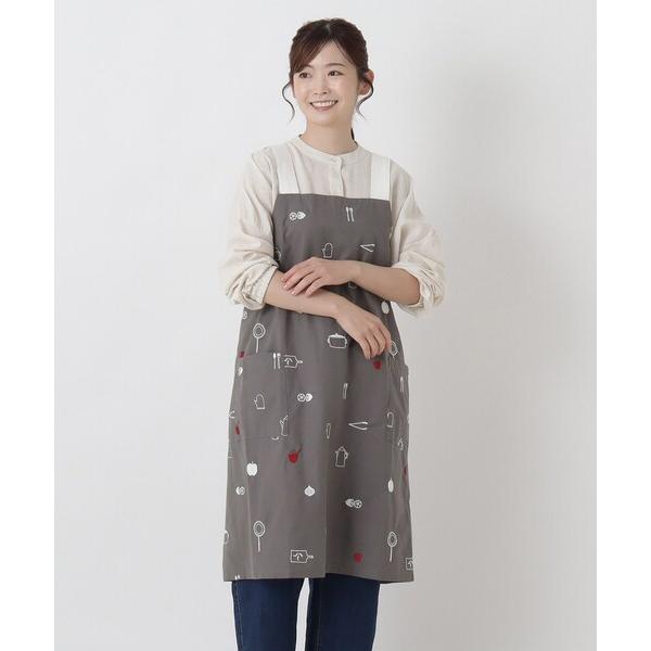 ZOZO問い合わせ番号:111355416ショップ:WORLD ONLINE STORE SELECT，ワールドオンラインストアセレクトブランド:one'sterrace，ワンズテラス商品名:キッチン刺繍 エプロン H型カテゴリ:食器/キッ...