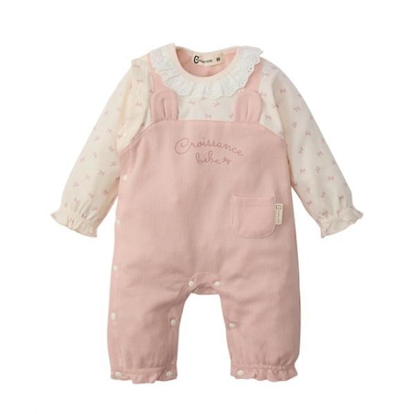 ※このアイテムは返品・交換対象外商品です。ZOZO問い合わせ番号:111356310ショップ:nissen，ニッセンブランド:QUNTSTYLE，キュントスタイル商品名:うさぎサロペット重ね着風長袖カバーオールカテゴリ:ママ＆ベビー>...