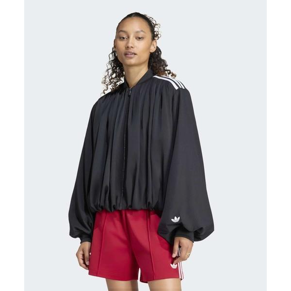 ZOZO問い合わせ番号:111393235ショップ:adidas，アディダスブランド:adidas，アディダス，adidas Originals，アディダスオリジナルス商品名:サテン プリーツ トラックトップ / ジャージ / トラックジャ...