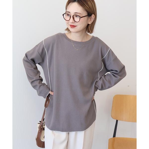 ZOZO問い合わせ番号:111393684ショップ:AMERICAN HOLIC，アメリカンホリックブランド:AMERICAN HOLIC，アメリカンホリック商品名:「WEB限定」ワッフル配色メロープルオーバーカテゴリ:トップス>Tシ...