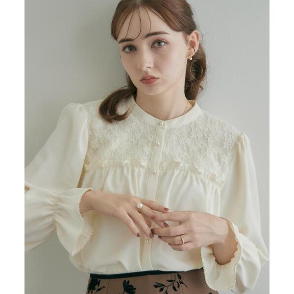 『タイムセール実施中』ZOZO問い合わせ番号:111398980ショップ:Couture brooch，クチュールブローチブランド:couture brooch，クチュールブローチ商品名:「フリルカフスが華やか」レースギャザーブラウスカテゴ...