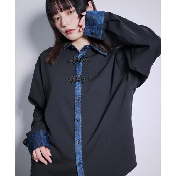 ZOZO問い合わせ番号:111436296ショップ:Ellno Loset，エルノロゼットブランド:Ellno Loset，エルノロゼット商品名:チャイナジャガードシャツカテゴリ:トップス>シャツ/ブラウスブランド品番:1063423...