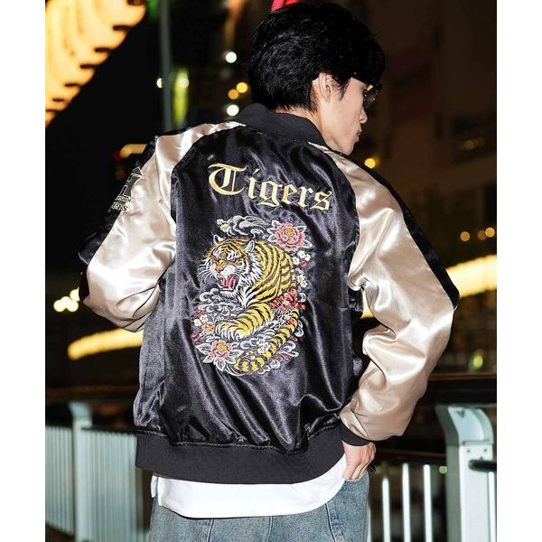 ZOZO問い合わせ番号:111439559ショップ:JIGGYS SHOP，ジギーズショップブランド:JIGGYS SHOP，ジギーズショップ商品名:阪神タイガース承認コラボ スカジャンカテゴリ:ジャケット/アウター>スカジャンブラン...