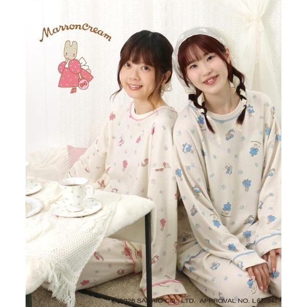 ZOZO問い合わせ番号:111516578ショップ:Bleu Bleuet，ブルーブルーエブランド:sanrio，サンリオ，Bleu Bleuet，ブルーブルーエ商品名:マロンクリームワッフルルームウェア上下セットカテゴリ:ルームウェア&g...