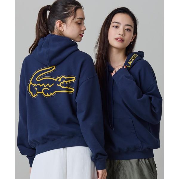 ZOZO問い合わせ番号:111596721ショップ:LACOSTE，ラコステブランド:LACOSTE，ラコステ商品名:「オンライン限定」LACOSTE  オーバーサイズ フード刺繍ロゴ バックプリント プルオーバーパーカーカテゴリ:トップス...