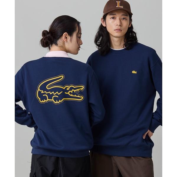 ZOZO問い合わせ番号:111596989ショップ:LACOSTE，ラコステブランド:LACOSTE，ラコステ商品名:「オンライン限定」LACOSTE  オーバーサイズ 裏毛 バックプリント クルーネック スウェットカテゴリ:トップス&gt...