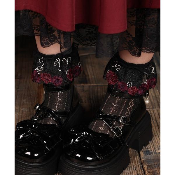 ZOZO問い合わせ番号:111602480ショップ:axes femme，アクシーズファムブランド:axes femme，アクシーズファム商品名:薔薇×蝙蝠レースソックスカテゴリ:雑貨/ホビー>その他雑貨ブランド品番:TS639X39...
