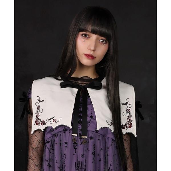 ZOZO問い合わせ番号:111602496ショップ:axes femme，アクシーズファムブランド:axes femme，アクシーズファム商品名:ローズ×クロス刺繍付け襟カテゴリ:ファッション雑貨>マフラーブランド品番:TS633X1...