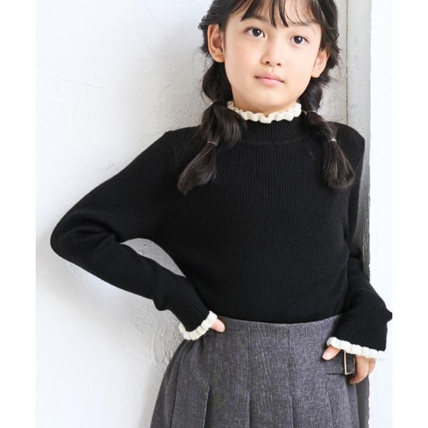 ZOZO問い合わせ番号:111603210ショップ:ROPE' PICNIC，ロぺピクニックブランド:ROPE' PICNIC，ロペピクニック商品名:「KIDS/キッズ」アンチピリング フリル ニット プルオーバー リンクコーデカテゴリ:ト...