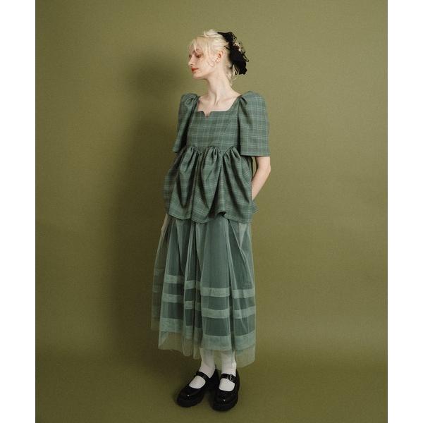 ZOZO問い合わせ番号:111603215ショップ:Dorry Doll，ドリードールブランド:et.UNiVER，エトユニベール商品名:check tulle  Dressカテゴリ:ワンピース/ドレス>ドレスブランド品番:U1011...