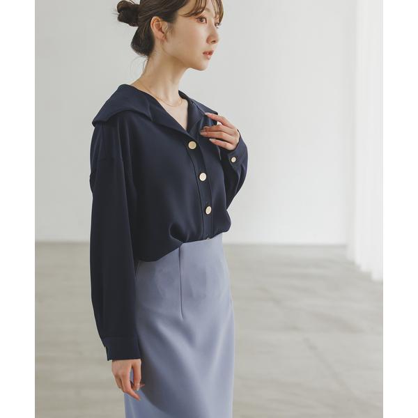 ZOZO問い合わせ番号:111605056ショップ:Spick &amp; Span，スピック アンド スパンブランド:NOBLE，ノーブル商品名:「追加」オーバーカラーゴールドボタンブラウスカテゴリ:トップス>シャツ/ブラウスブラン...