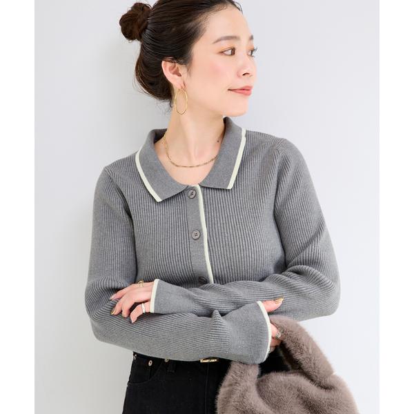 ZOZO問い合わせ番号:111606094ショップ:JOINT WORKS，ジョイントワークスブランド:B.C STOCK，ベーセーストック，Simplicite，サンプリシテ商品名:ウォッシャブル / ライン襟付きリブニットカテゴリ:トッ...