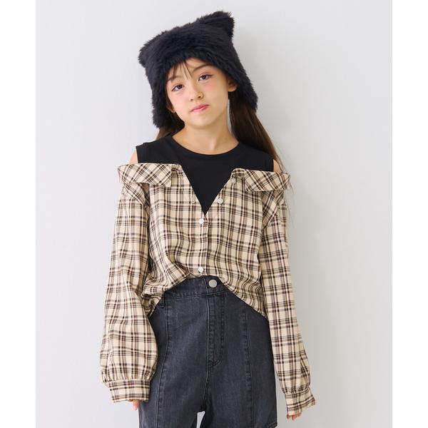 ZOZO問い合わせ番号:111642083ショップ:petit main，プティマインブランド:minimal，ミニマル商品名:肩開きレイヤードシャツカテゴリ:トップス>シャツ/ブラウスブランド品番:4363203素材:本体：ポリエス...