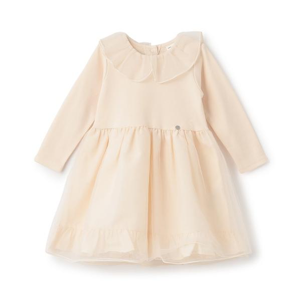 ZOZO問い合わせ番号:111642094ショップ:petit main，プティマインブランド:petit main，プティマイン商品名:チュールドッキングワンピースカテゴリ:ワンピース/ドレス>ワンピースブランド品番:9663311...