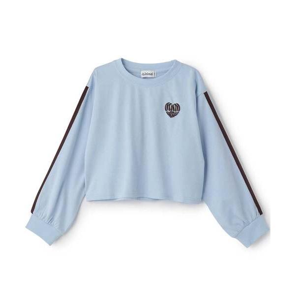 ZOZO問い合わせ番号:111642101ショップ:petit main，プティマインブランド:minimal，ミニマル商品名:「防汚加工」クロップドバックハート袖ライン長袖Tシャツカテゴリ:トップス>Tシャツ/カットソーブランド品番...