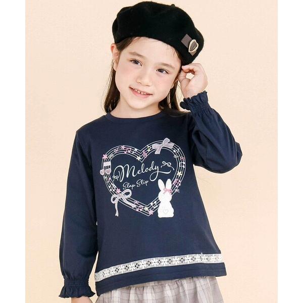 ZOZO問い合わせ番号:111642294ショップ:BEBE ONLINE STORE，ベベ オンラインストアブランド:SLAP SLIP，スラップスリップ商品名:裾梯子レース天竺長袖Tシャツ(80~130cm)カテゴリ:トップス>T...