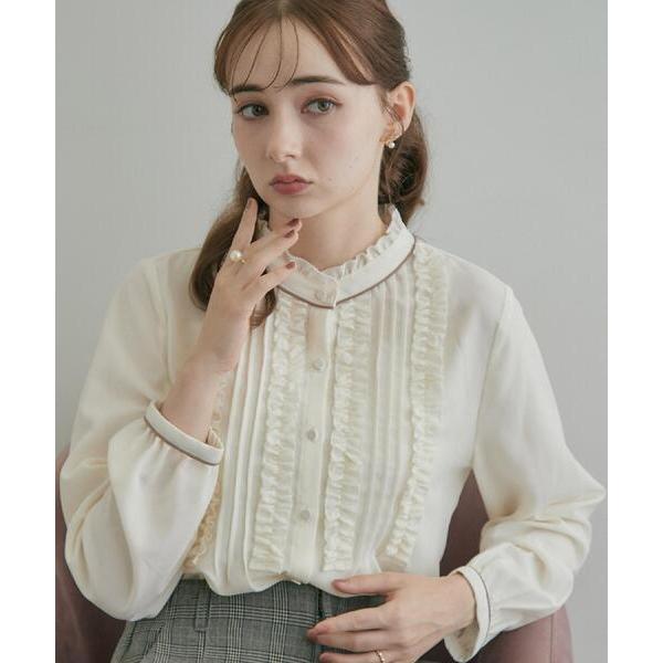 『タイムセール実施中』ZOZO問い合わせ番号:111643875ショップ:Couture brooch，クチュールブローチブランド:couture brooch，クチュールブローチ商品名:「フリル使いが華やか」ピンタック ブラウスカテゴリ:...