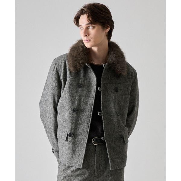 ZOZO問い合わせ番号:111646497ショップ:EMMA CLOTHES，エマ クローズブランド:CLEL，クレイル商品名:「CLEL」Wool Blend Herringbone Tweed 2way Short P Coat / ウ...